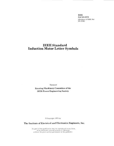 PDF IEEE Std IEEE Standard Induction Motor Letter Symbols DOKUMEN TIPS