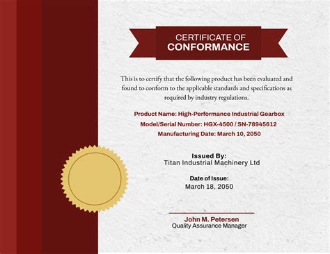 Free Printable Conformance Certificate Templates To Customize Online