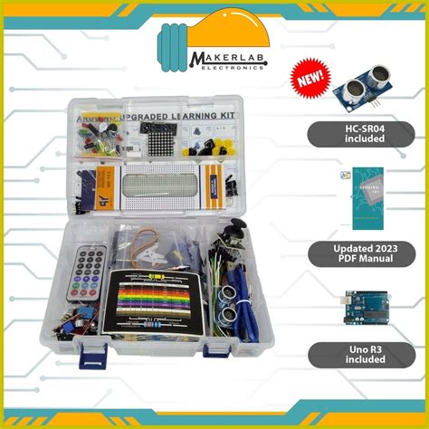 Makerlab Upgraded Starter Kit For Uno R3 Dip With Pdf Manual Lessons Compatible With Arduino