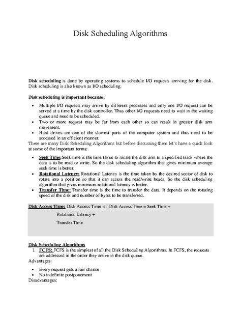 Disk Scheduling Algorithms Disk Scheduling Algorithms Prepared By