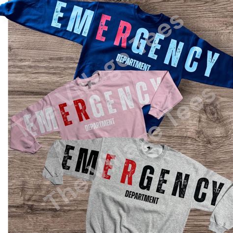 Emergency Department Crewneck Sweatshirt Er Registration Outpaitent