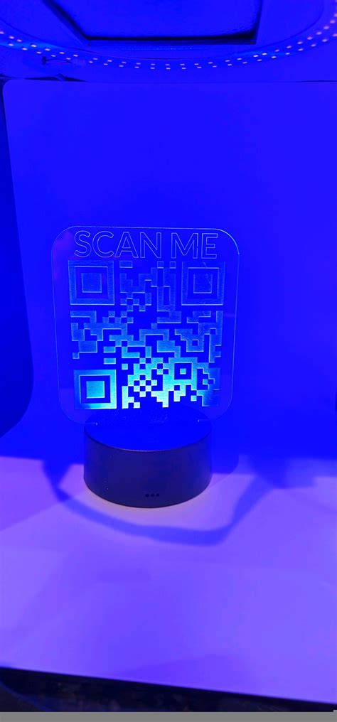 Acrylic Led Qr Code Sign Etsy