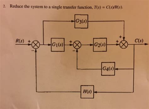 Solved Reduce The System To A Single Transfer Function T S