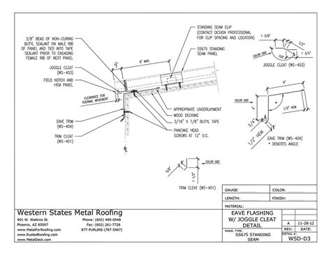 Eave Trim With Joggle Cleat For Western Lock® Standing Seam