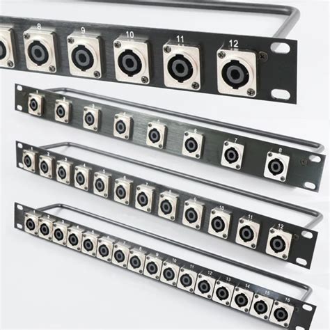 Rack Patch Panel 8 12 16 Way Speakon Chassis Connector 1u Flight Case
