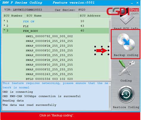 CGDI BMW F Series Coding Guide