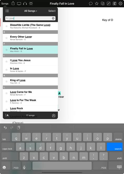 Onsong Manual Typeahead Search