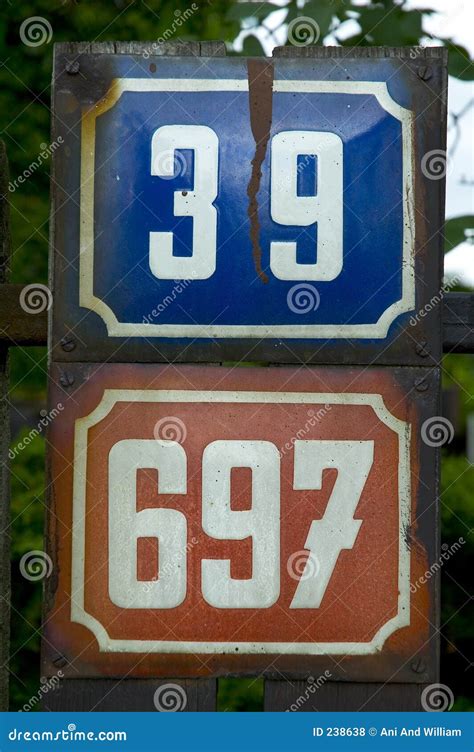 Address Numbers Stock Photo Image Of Address Blue Prague