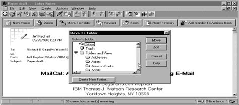 Dialog Box For Filing Messages In Lotus Notes Typical Users Must Download Scientific Diagram