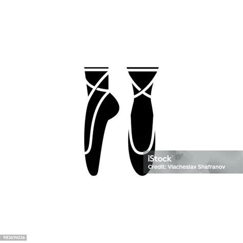 발레 신발 블랙 아이콘 개념입니다 발레 슈즈 플랫 벡터 기호 기호 그림 아이콘에 대한 스톡 벡터 아트 및 기타 이미지 아이콘 발레 춤 Istock
