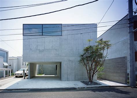Apollo Architects Concrete Grigio House Creates Spaces For Cars