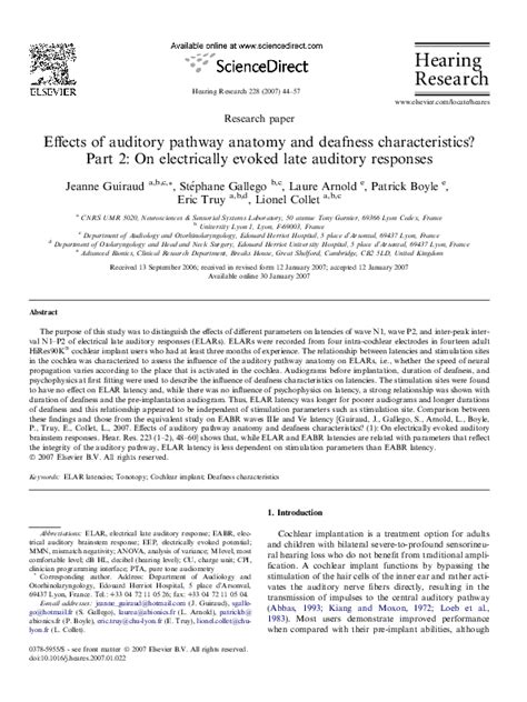 Pdf Brainstem Auditory Evoked Potentials In Parkinsons Disease Livia Popa