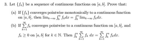 Solved Let Fk Be A Sequence Of Continuous Functions On Chegg