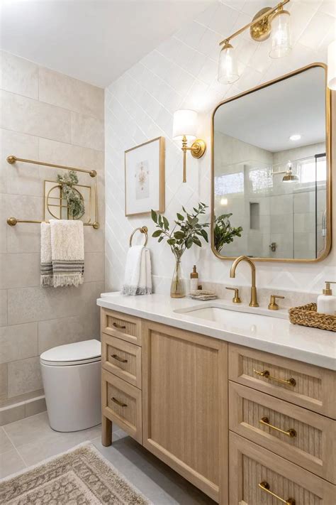 16 Elegant Beige And White Bathroom Ideas