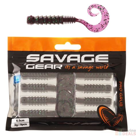 Buy Savage Gear Pro Grub Soft Bait 6 5cm Junebug Pumpkin Qty 8 Online At Marine Nz