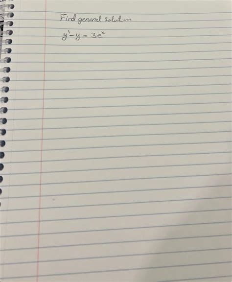 solved find general solution y′−y 3ex