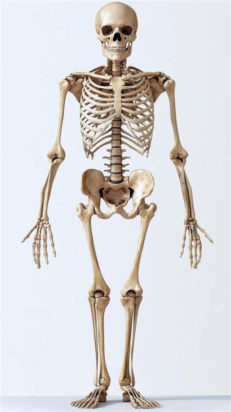 Human Skeleton Anatomy Full Body View Premium Ai Generated Image
