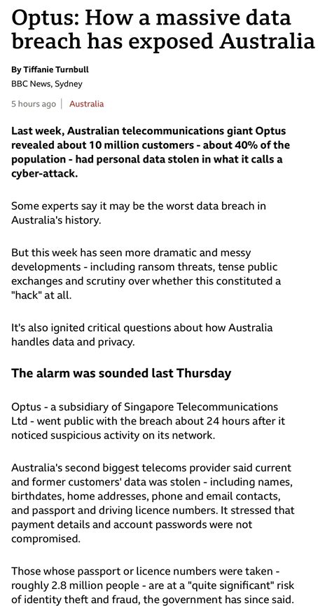 How A Massive Data Breach Has Exposed Australia ﻿ Data Protection