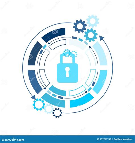 Cyber Technology Security Network Data Protection Stock Vector Illustration Of Access