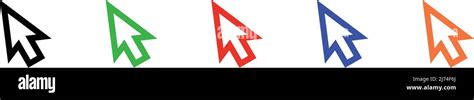 A Set Of Mouse Cursor Icons Editable Vectors Stock Vector Image And Art Alamy
