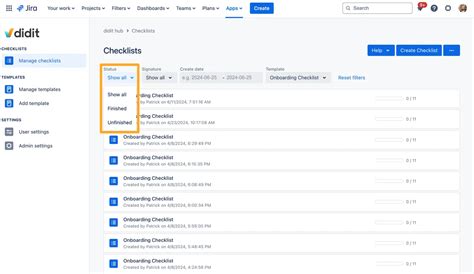 Filtering Checklist Instances 🚀 Checklists For Atlassian Jira And Confluence