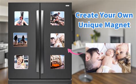 Sidayei Diy Custom Photo Fridge Magnets Kit 6 Pack