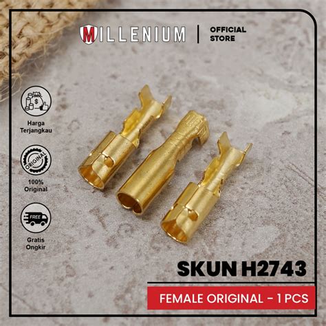 Jual Terminal Skun Bulat Cewek Skun Female Konektor Kabel Bulat Skun Cewek Bulat H