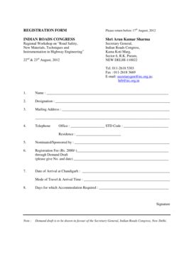 Fillable Online To Download Registration Form IRC Fax Email Print PdfFiller