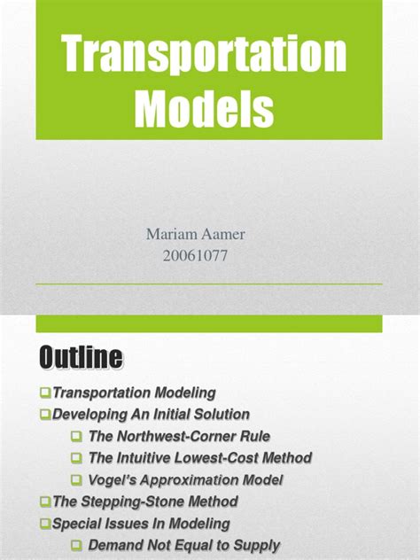 Transportation Methods Pdf Theoretical Computer Science Algorithms