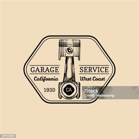 플런저 피스톤 그림 있는 자동차 수리 아이콘입니다 빈티지 손 그려진된 차고 자동 서비스 광고 포스터 카드 등 벡터 T 셔츠에