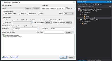 Documentation How Can I Only Document A Subfolder With Ghostdoc