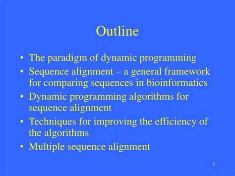 Ppt Dynamic Programming Method For Analyzing Biomolecular Sequences