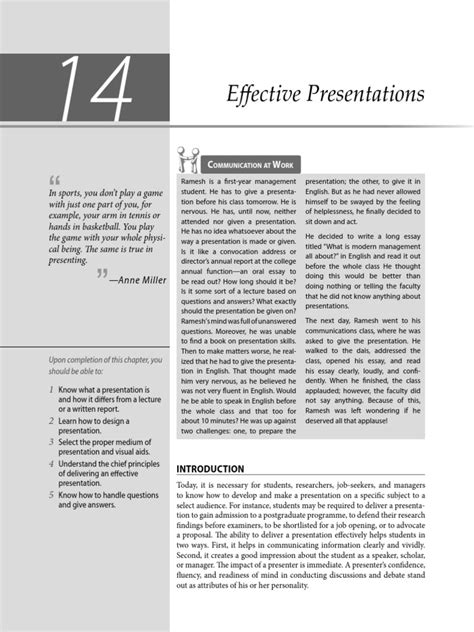 Chapter 14 Effective Presentation Business Communication Skills Pdf