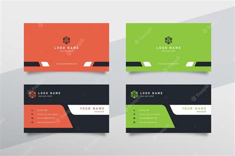 전문적인 심플한 명함 디자인 프리미엄 벡터