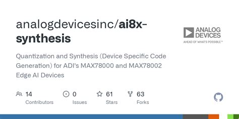 Github Analogdevicesinc Ai X Synthesis Quantization And Synthesis Device Specific Code