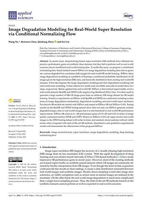 pdf image degradation modeling for real world super resolution via