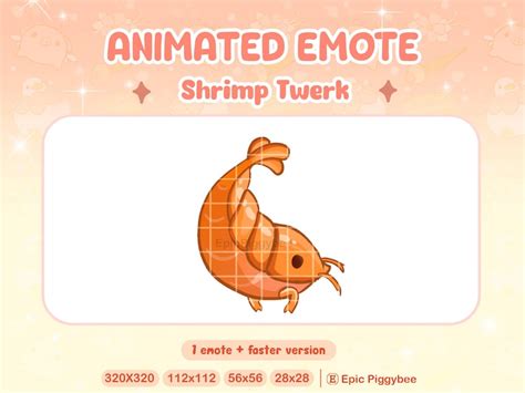 Shrimp Twerk Animated Emote For Twitch Discord Youtube Funny Cute