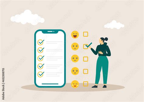 Feedback And Review Illustration Characters Giving Positive Feedback To Helpdesk Service