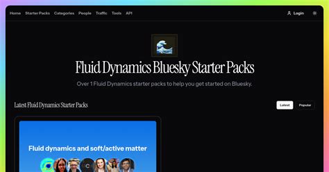Fluid Dynamics Bluesky Starter Packs 1 Lists • May 2025