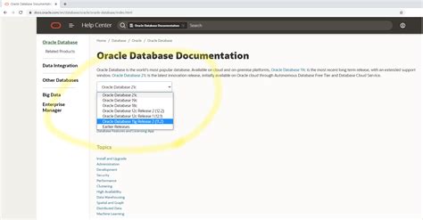 [oracle] 데이터베이스 참조 문서 확인하기 오라클 홈페이지 oracle database reference