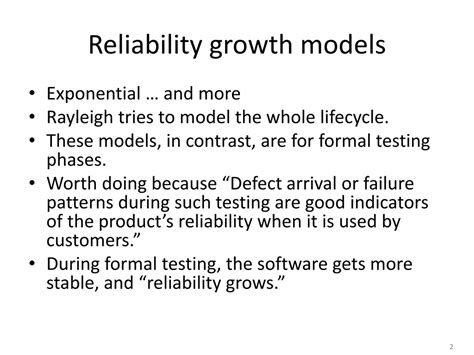 Ppt Exponential Distribution And Reliability Growth Models Powerpoint