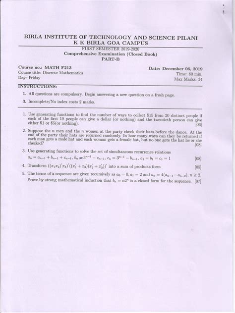 Math F213 Compre S Pdf