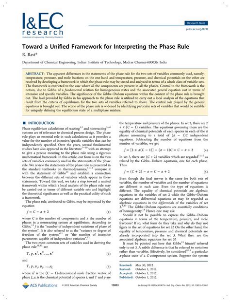 Pdf Toward A Unified Framework For Interpreting The Phase Rule