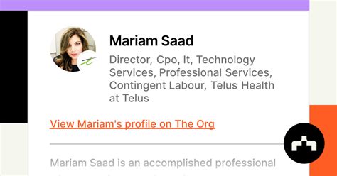 Mariam Saad Director Cpo It Technology Services Professional