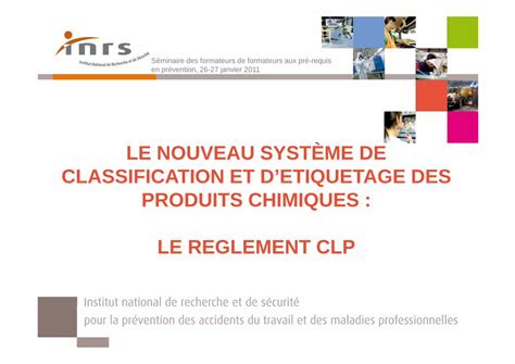 Pdf Le Nouveau SystÈme De Classification Et Detiquetage · Le