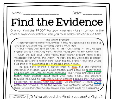 Finding Textual Evidence Worksheets Worksheets Library
