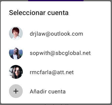 Select Account Dialog Compose Develou