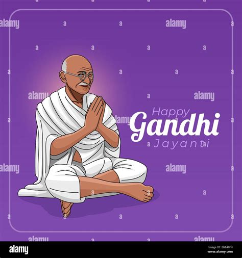 Happy Gandhi Jayanti Greetings Card Stock Vector Image And Art Alamy