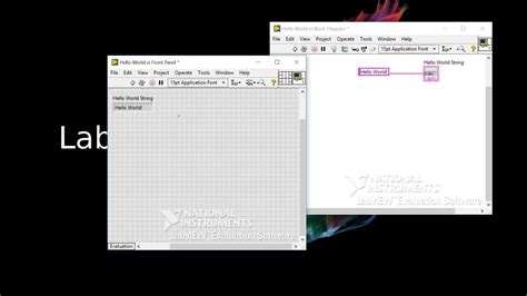 Labview Hello World Tutorial Vs C Youtube
