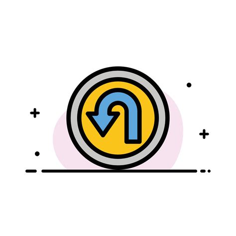 Arrow Back Navigation Way Business Flat Line Filled Icon Vector Banner Template 13557925 Vector